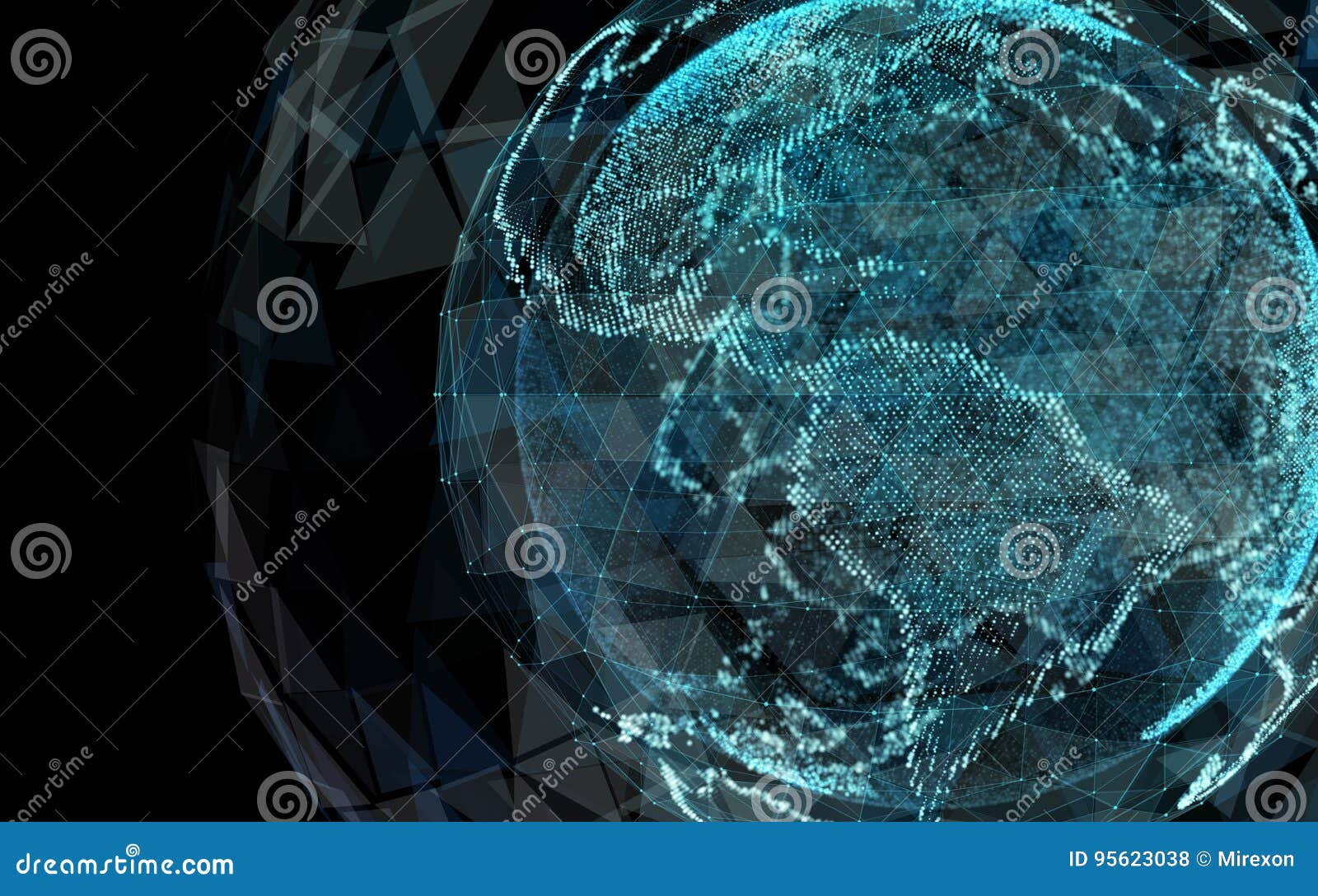 Digital World. Computer Graphics Made Stock Illustration - Illustration ...