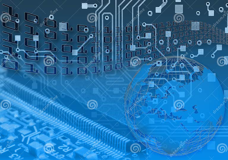 Digital world concept stock illustration. Illustration of template ...