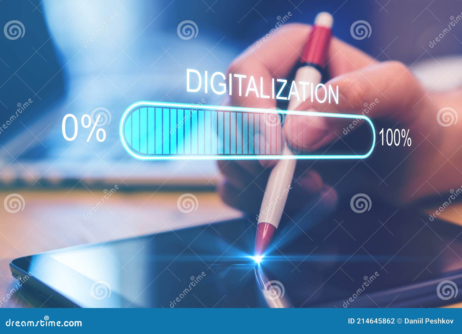 Digitalization Sign In Gold And Glossy Letters Royalty-Free Stock Image ...