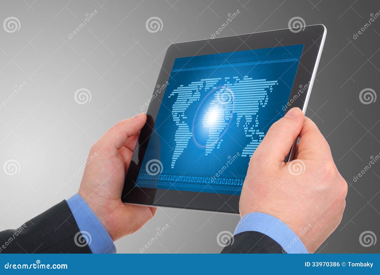 Digital World Concept on Tablet Stock Photo - Image of multimedia, data ...