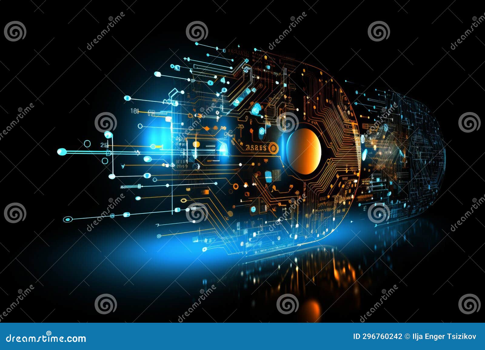 Digital World Cyber Security Abstract Concept for Network Protection ...