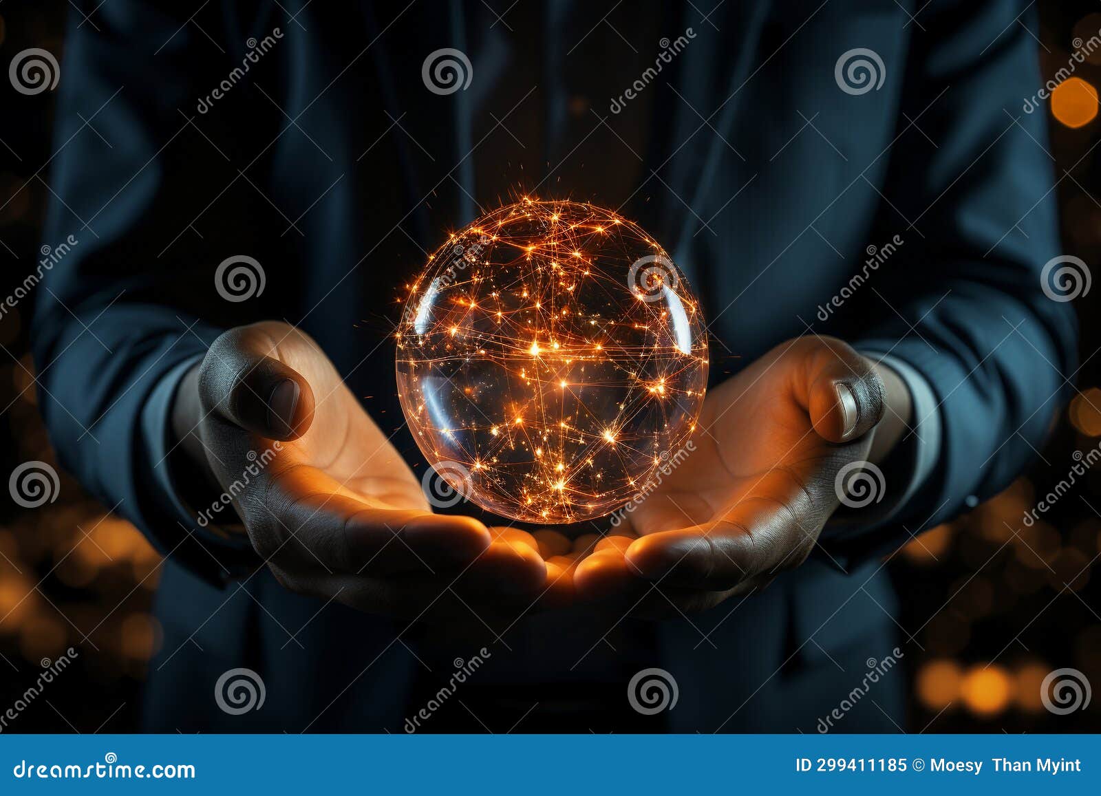 Digital World of Data and Algorithm Stock Illustration - Illustration ...