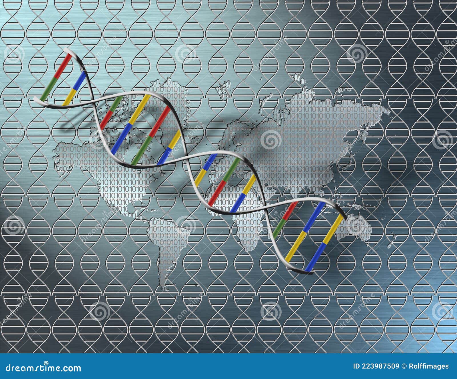 Digital World DNA stock illustration. Illustration of metallic - 223987509