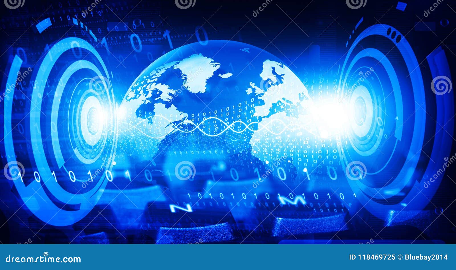 Digital world stock illustration. Illustration of technology - 118469725