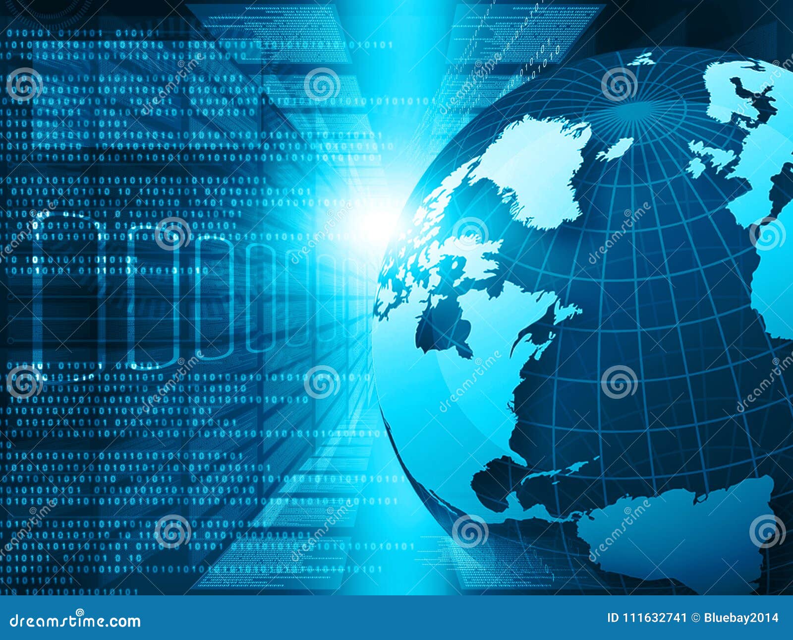 Global internet technology stock illustration. Illustration of globe ...