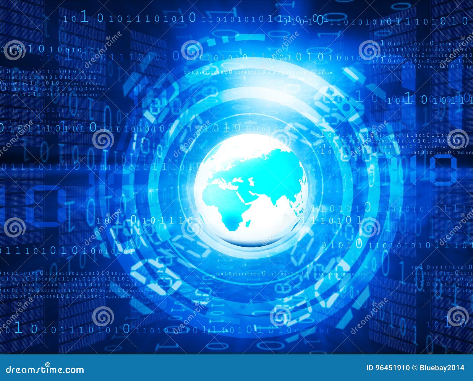 Digital world stock illustration. Illustration of design - 96451910