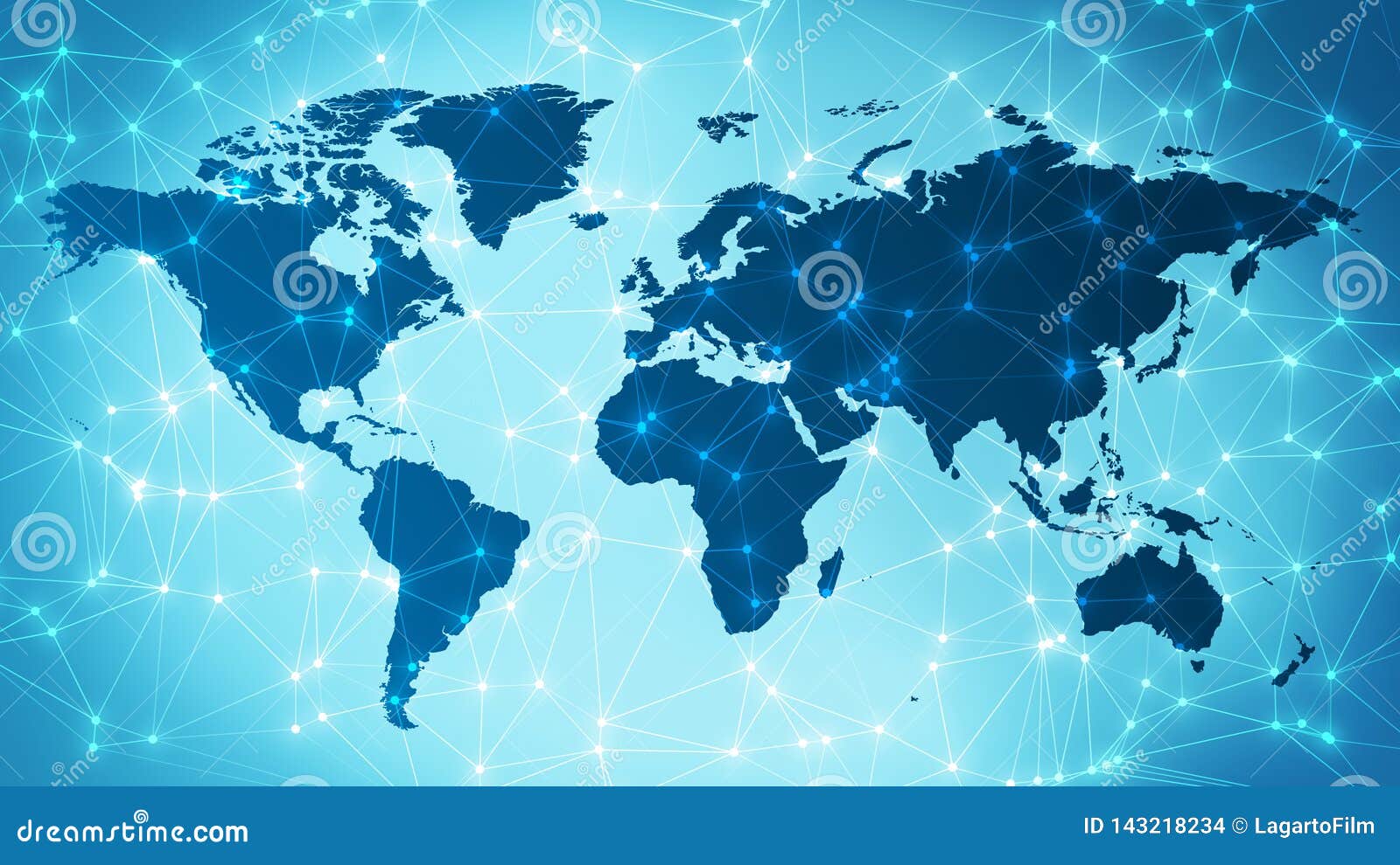 Digital World Globalization Technology Creative Graphic Background ...