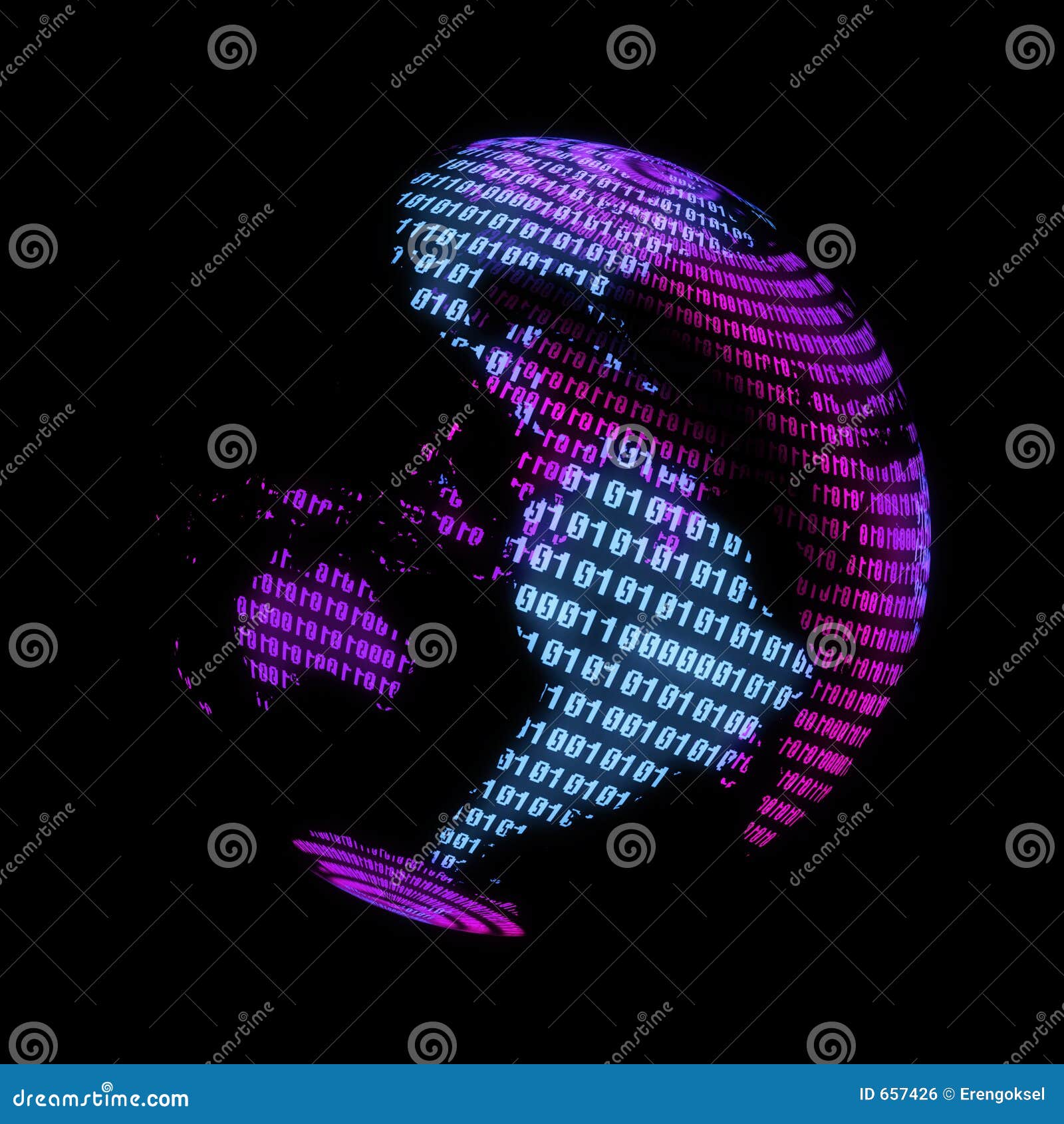 Digital world globe stock illustration. Illustration of automation - 657426