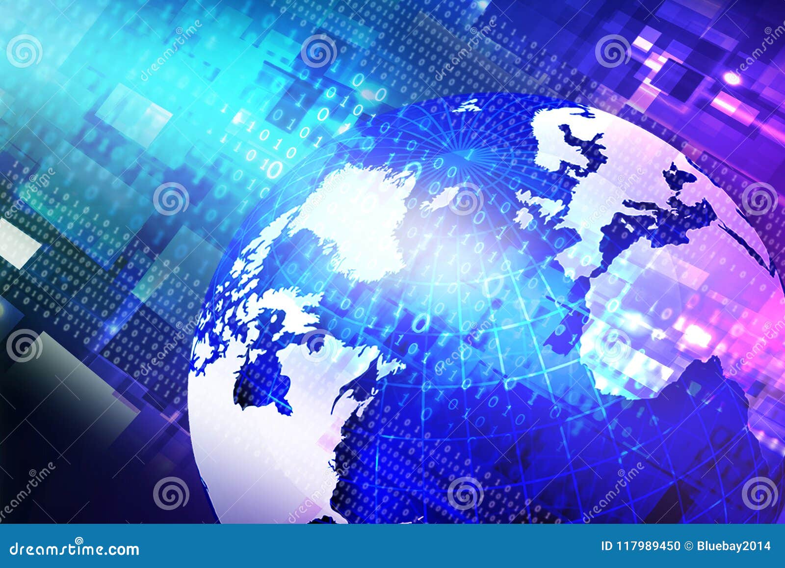 Digital world stock illustration. Illustration of abstract - 117989450