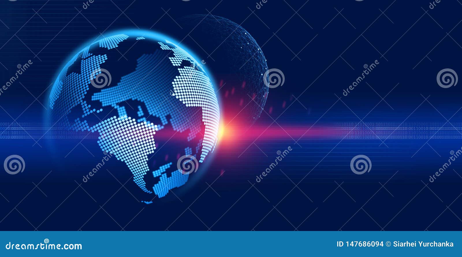 Digital World. Information Technology of the Future Stock Illustration ...