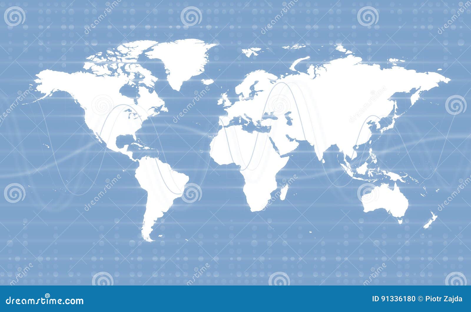 Digital World Map Business Background Theme Stock Illustration ...