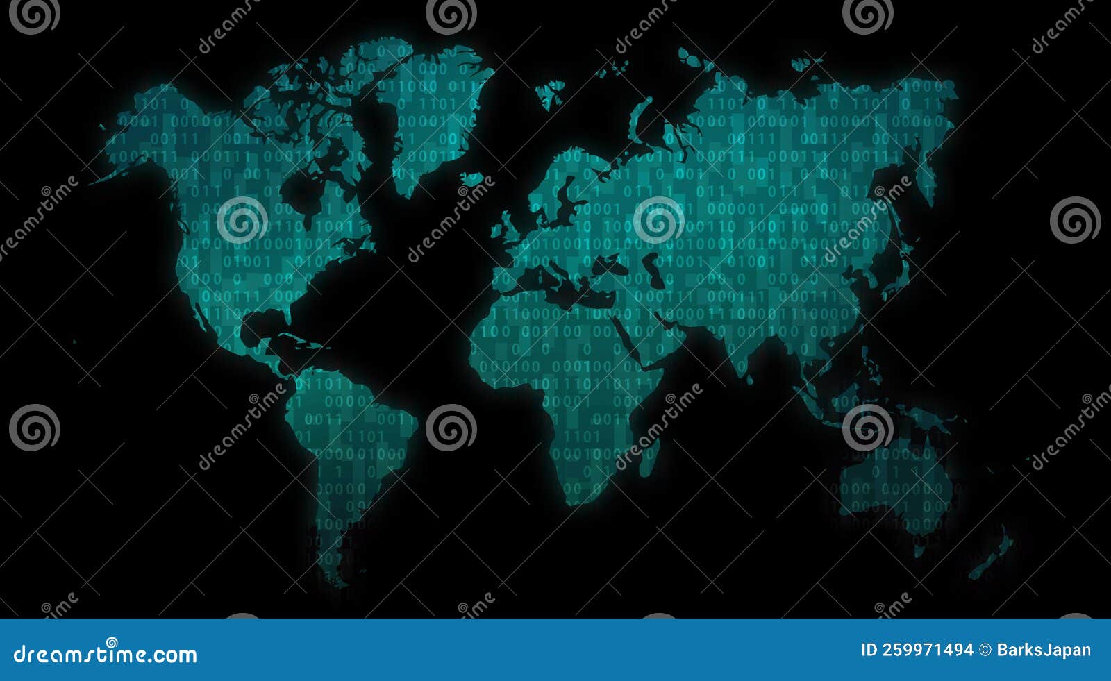 Digital World Map Concept Illustration Stock Illustration ...