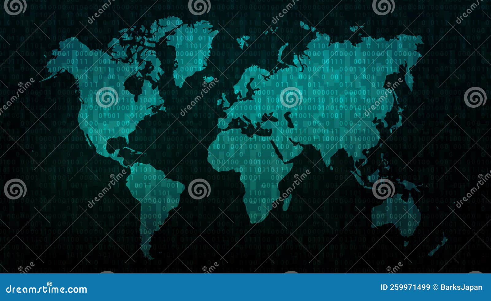Digital World Map Concept Illustration Stock Illustration ...