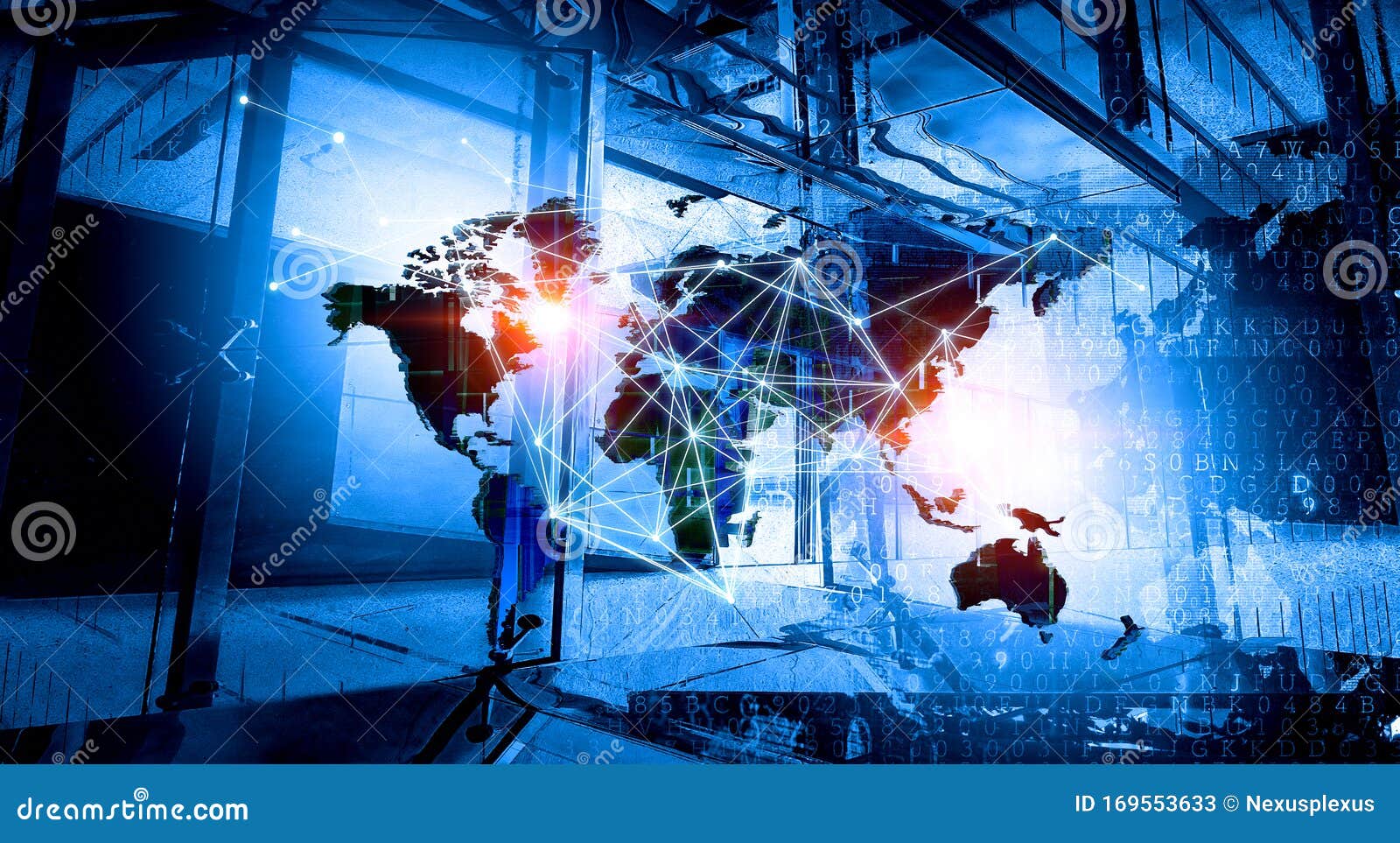 Global Connection Technologies . Mixed Media Stock Illustration ...