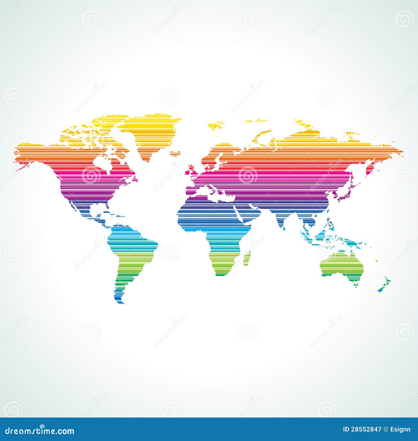 Digital World Map Design with Stripe Pattern. Stock Vector ...