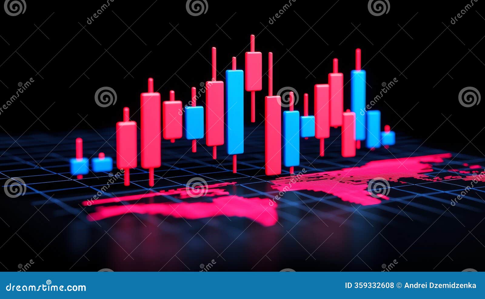 A Digital World Map of the Future, Illuminated with Glowing Connections ...