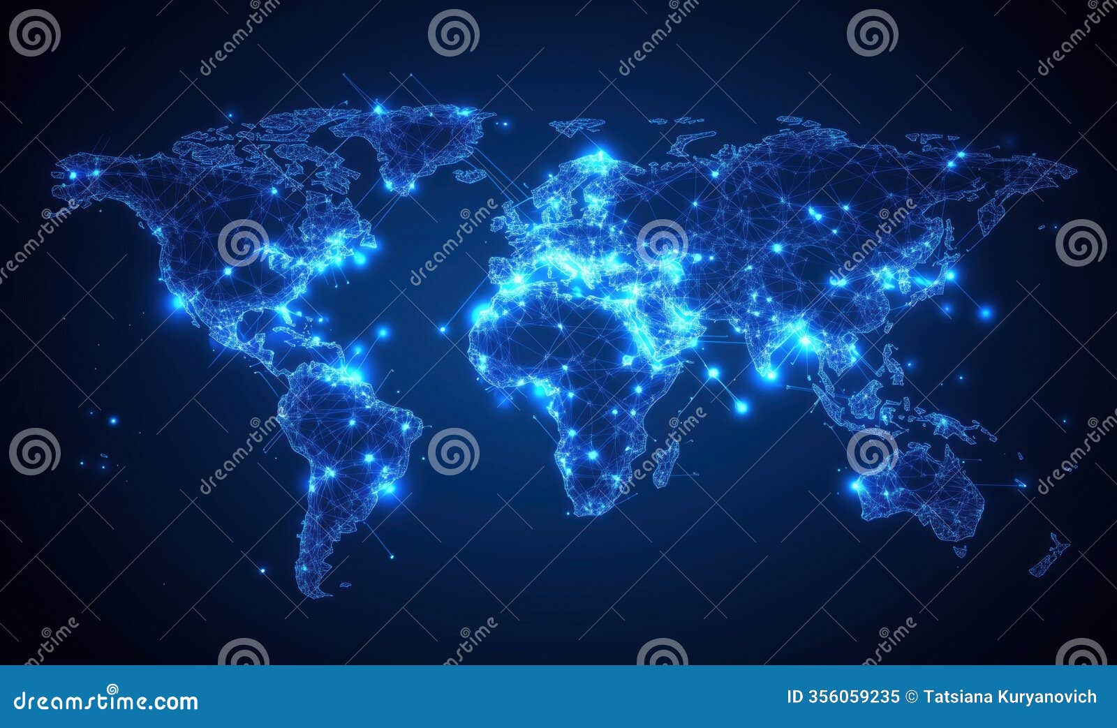 Digitalisation Globalisation Of Africa Atlas World Map Stock Photo ...