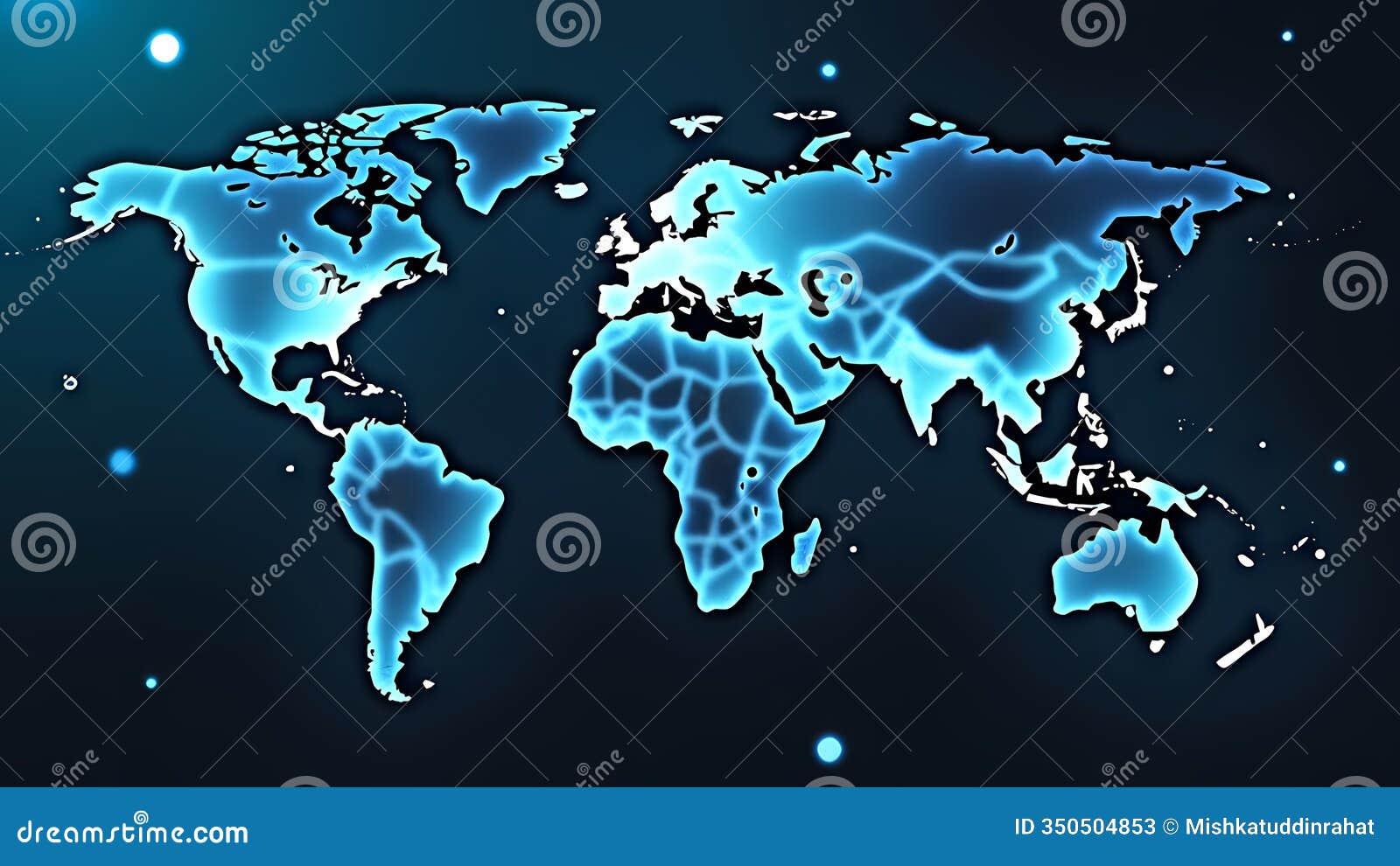 Digital World Map with Interconnected Lines in Background Stock ...