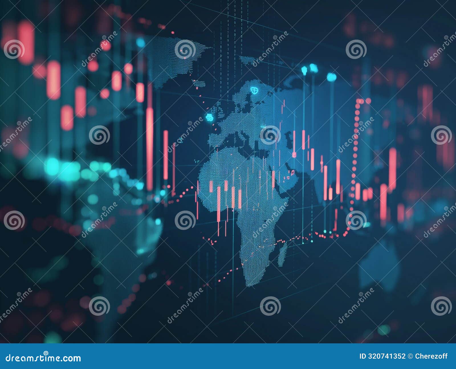 Global Financial Data Visualization Stock Photo - Image of lines ...