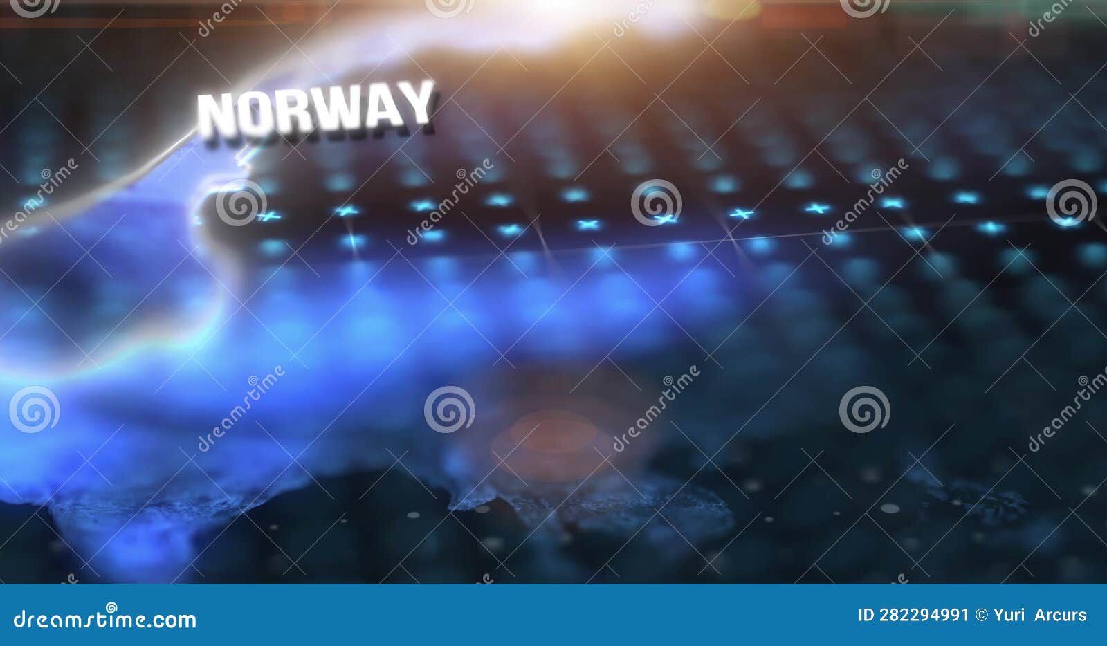 Digital, World and Norway on an Information Technology or Virtual Map ...