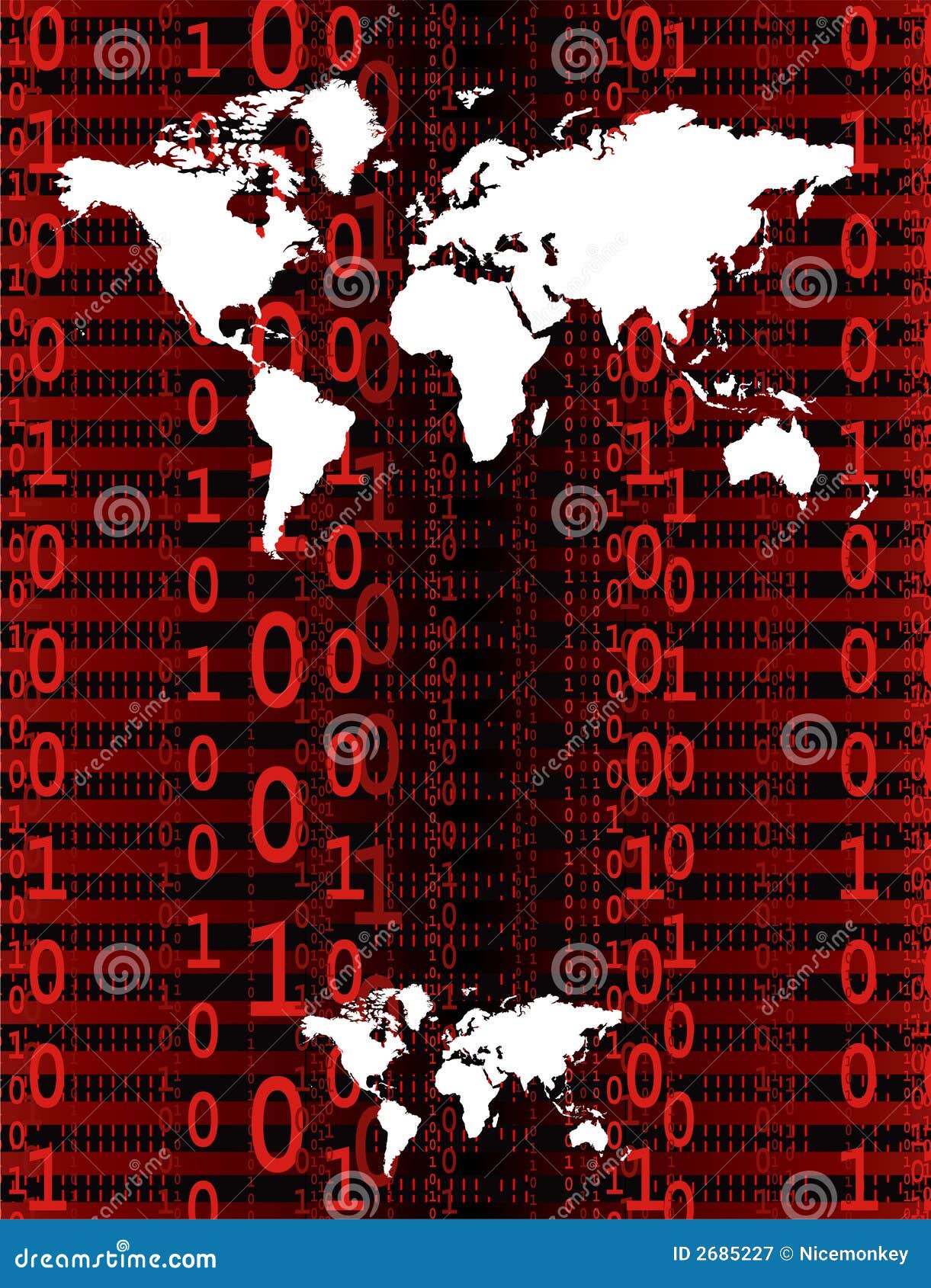 Digital world red stock vector. Illustration of information - 2685227