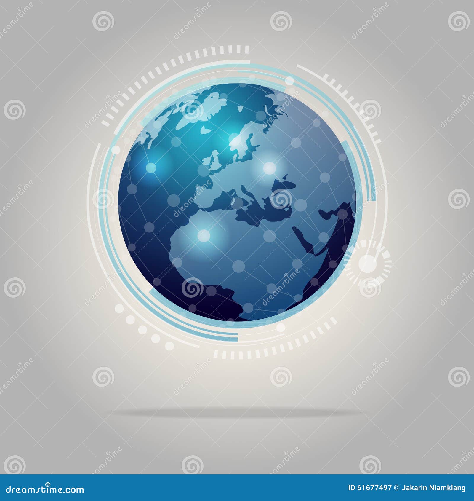 Digital world stock vector. Illustration of abstract - 61677497