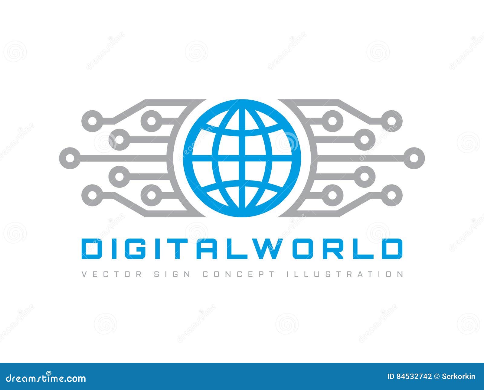 Digital World - Vector Business Logo Template Concept Illustration ... Digital World - Vector Business Logo Template Concept Illustration ...