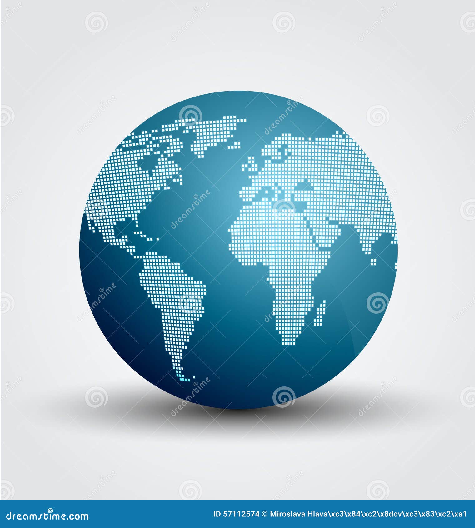 Digital World stock vector. Illustration of graphic, blue - 57112574