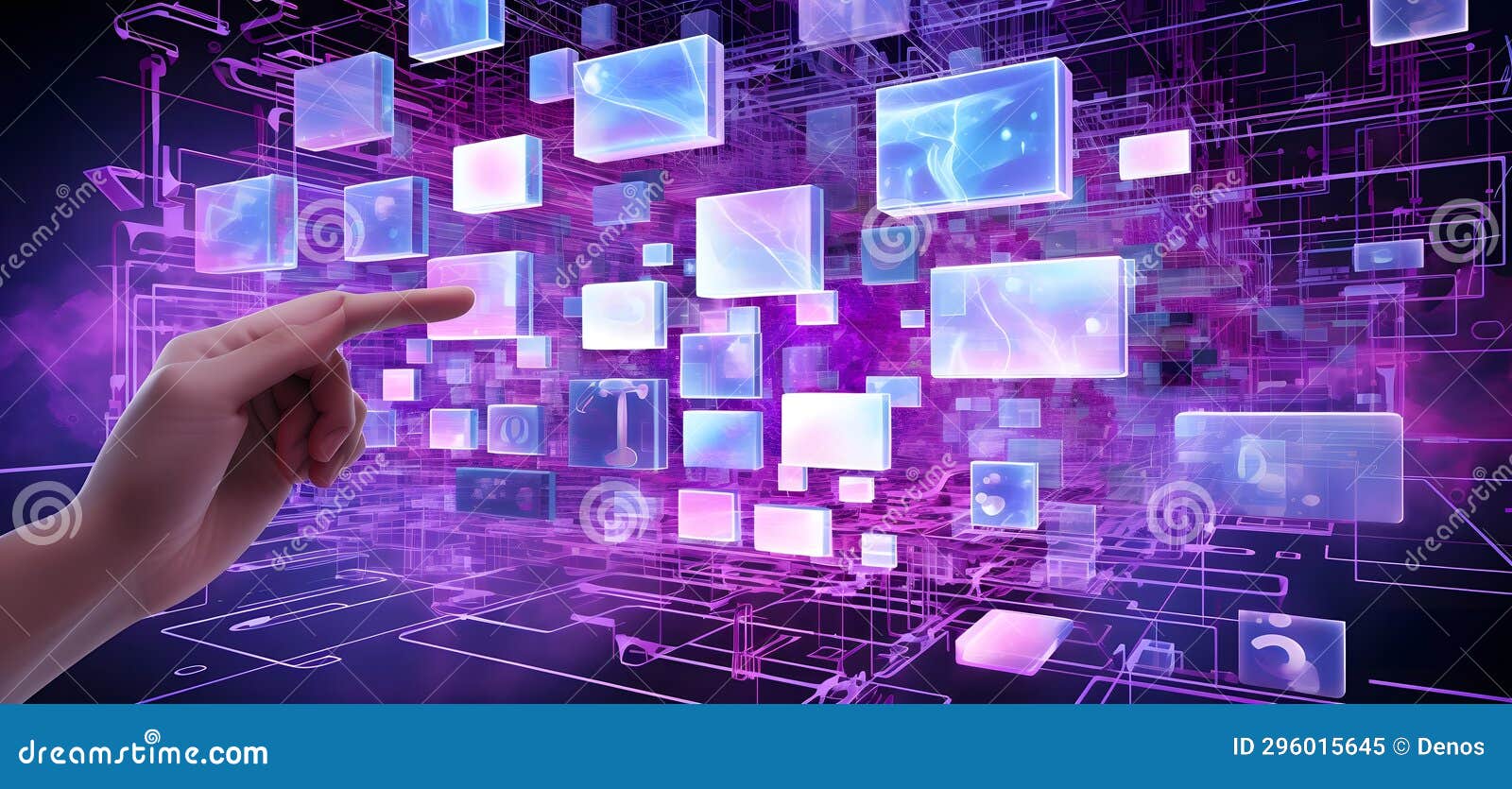 The Digital World is in Your Hands Stock Illustration - Illustration of ...