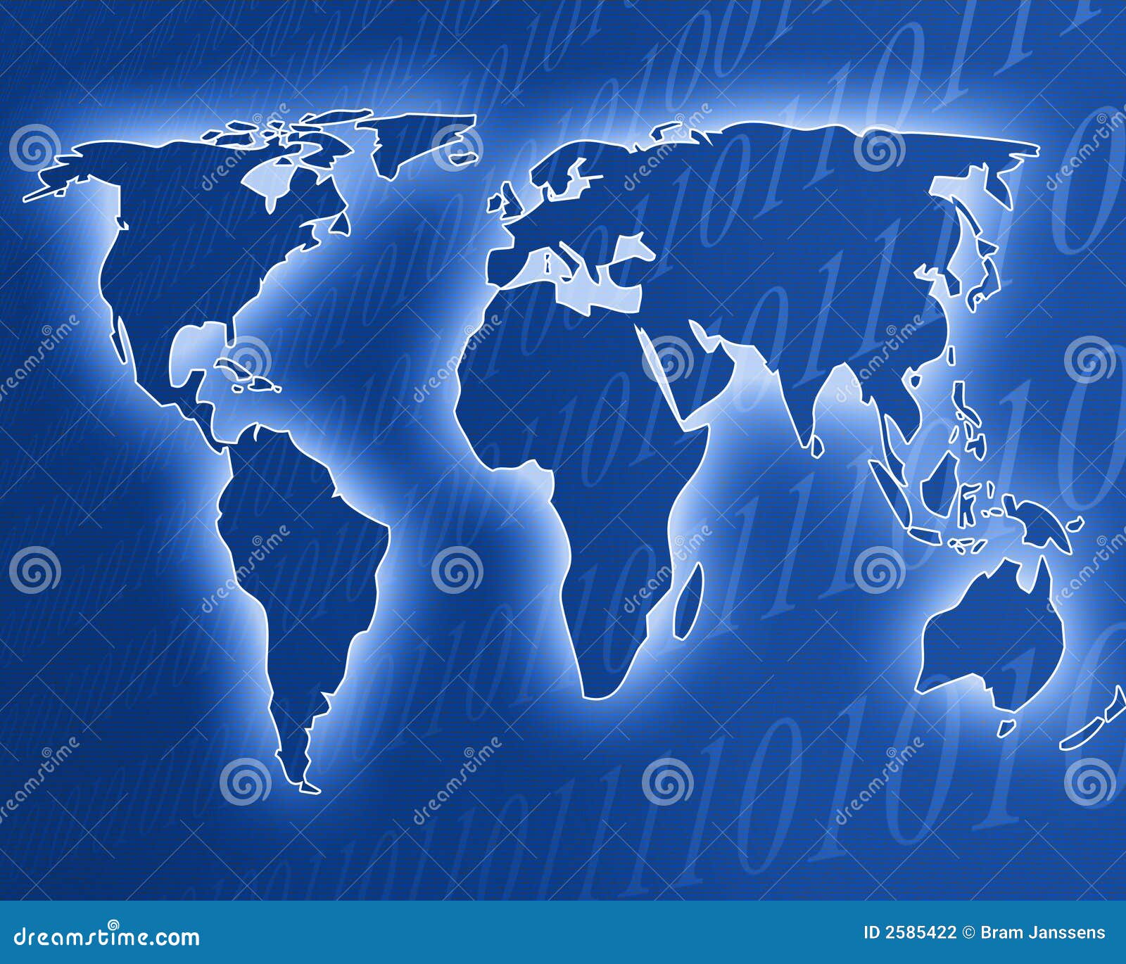 Digital worldmap stock illustration. Illustration of technology - 2585422