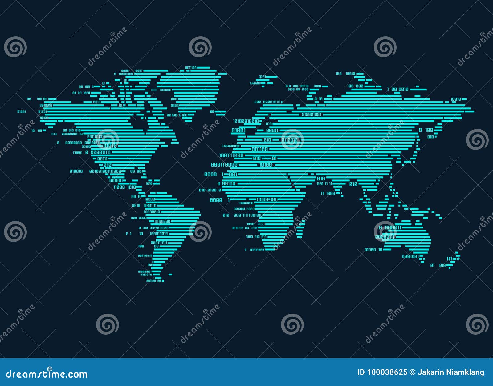 Digital Worldmap Vector Illustration | CartoonDealer.com #100038625