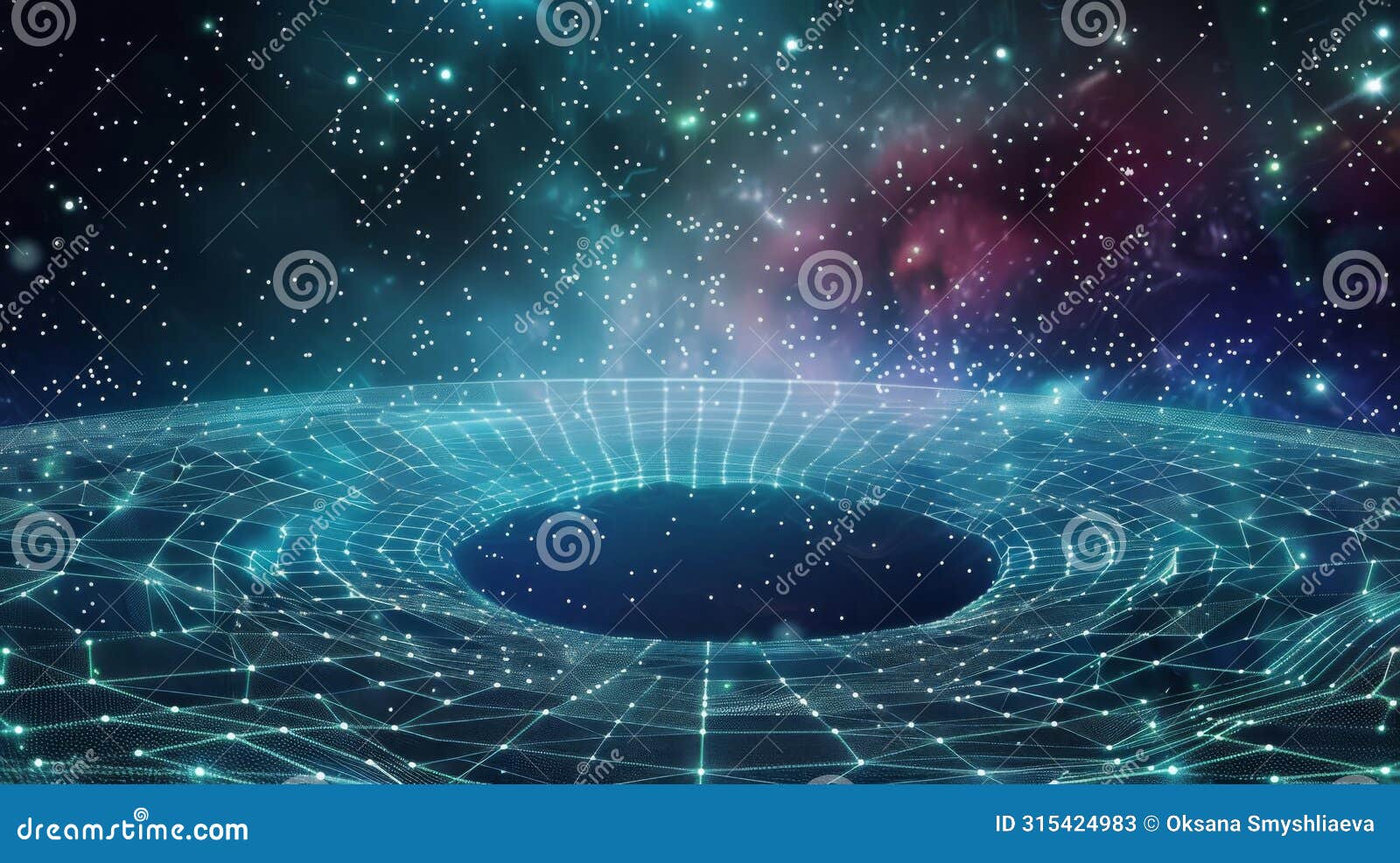 A Digital Wormhole Opens at the Center of a Cosmic Web, Surrounded by ...