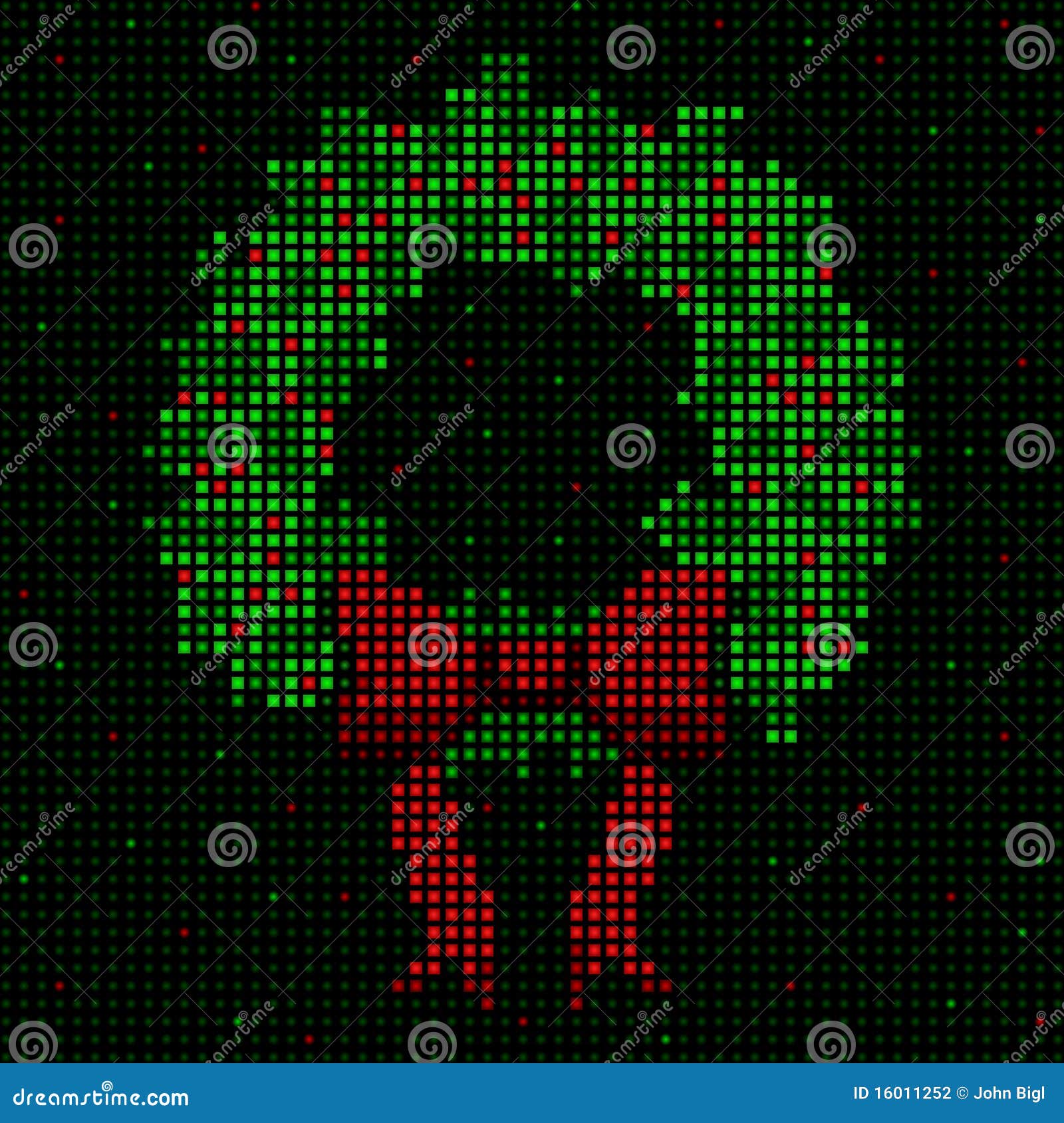 Digital Wreath Illustration Stock Vector - Illustration of grid ...