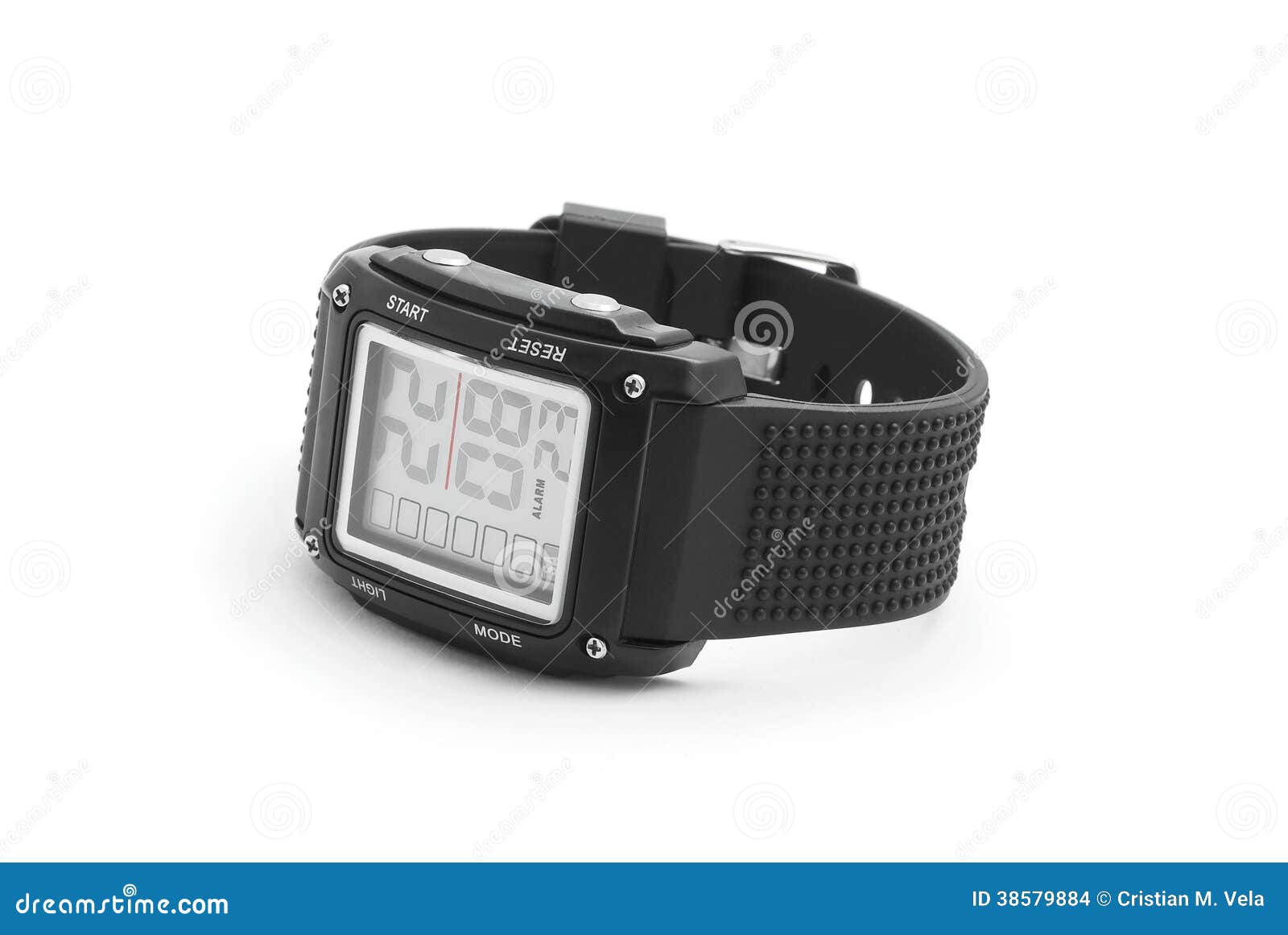Digital wrist watch stock photo. Image of proof, black - 38579884