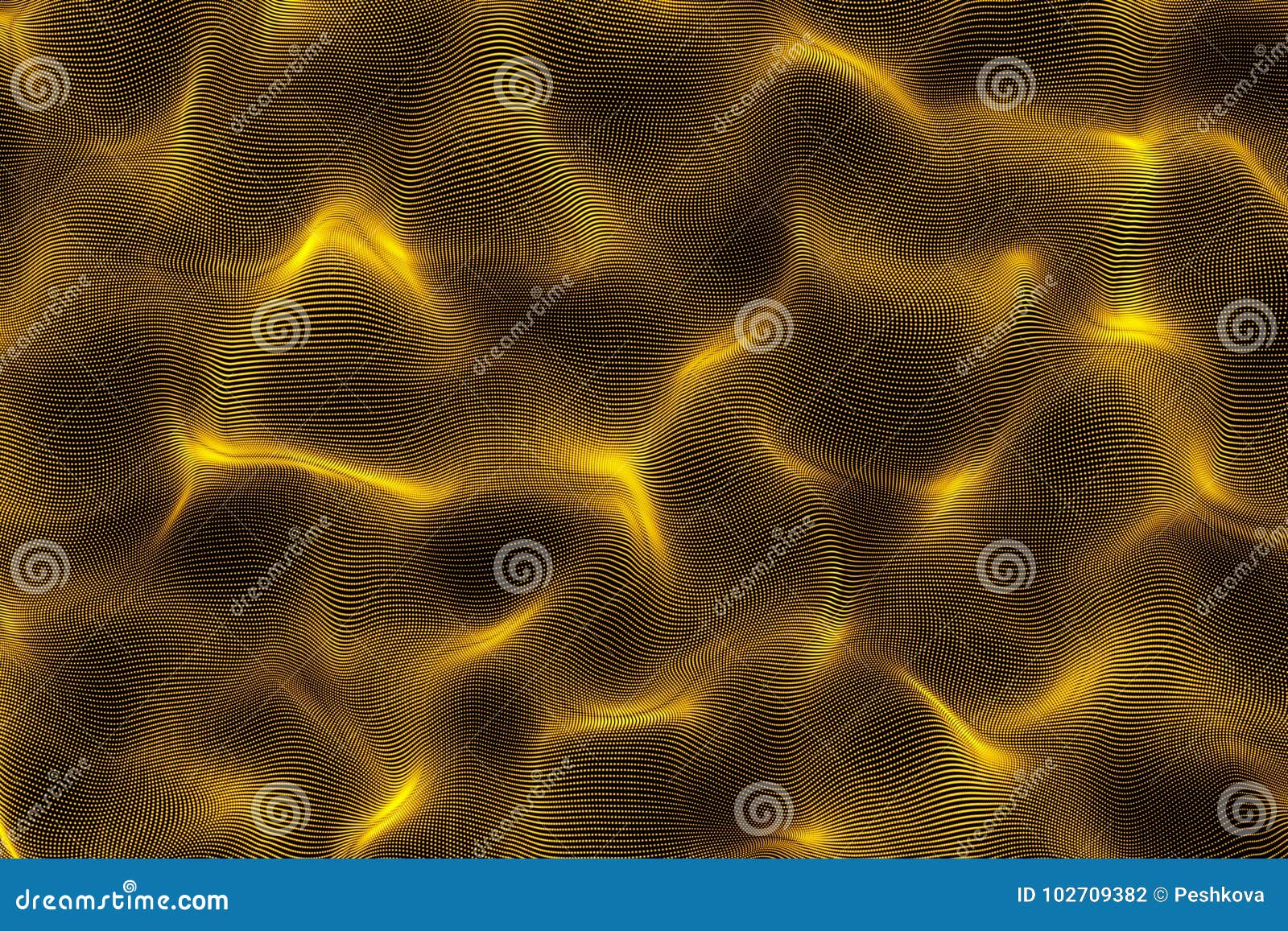 Digital Yellow Wave Backdrop Stock Illustration - Illustration of ...