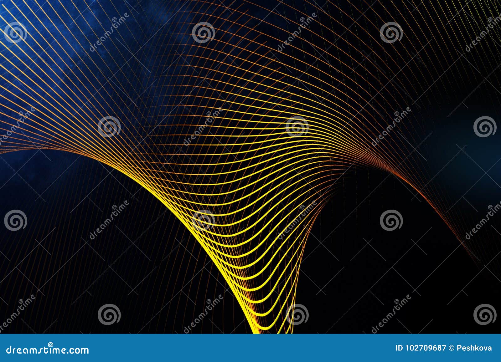 Digital Yellow Planet Of Earth. Globe With Shining Continents. 3D ...
