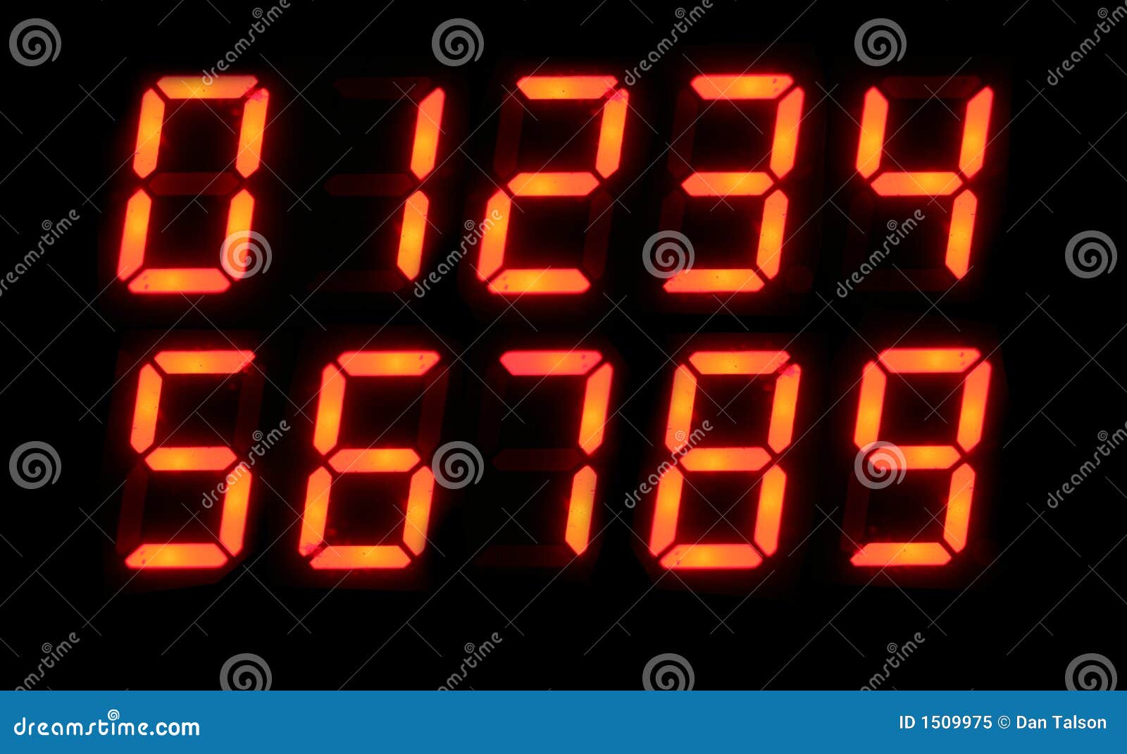 Digital-Zahlen stockbild. Bild von schule, zählimpuls - 1509975