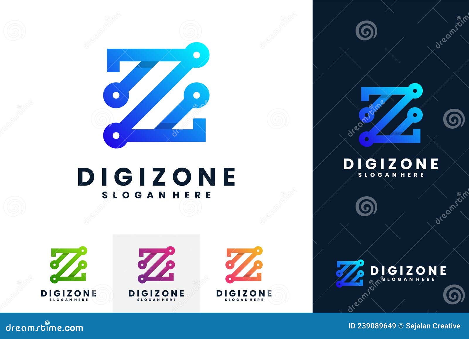 Digital Zone logo vector stock vector. Illustration of icon - 239089649