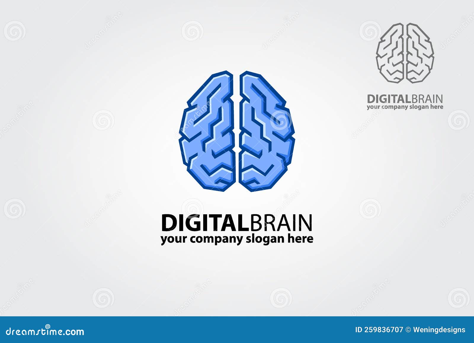 Digital Brain Logo is a Professional Logo for Your Company. Stock ...