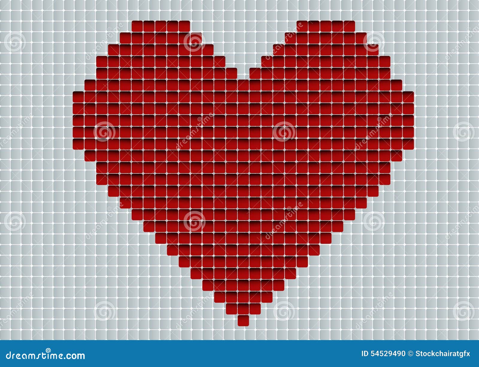 Digitale Liefde Rood Hart in Pixel Vector Illustratie - Illustration of ...