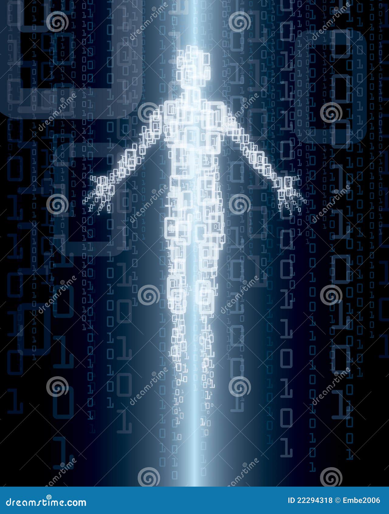 Digitale Persoon vector illustratie. Illustration of achtergrond - 22294318