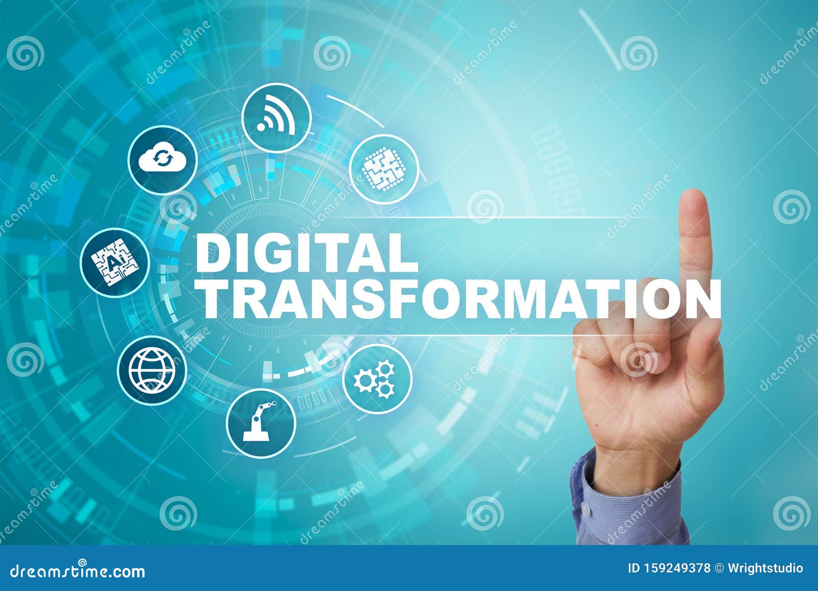 Digitale Transformatie, Concept Van Digitalisering Van ...