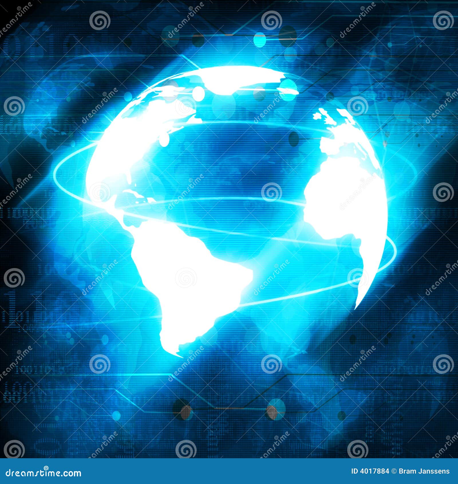 Digitale wereld stock illustratie. Illustration of gegevens - 4017884