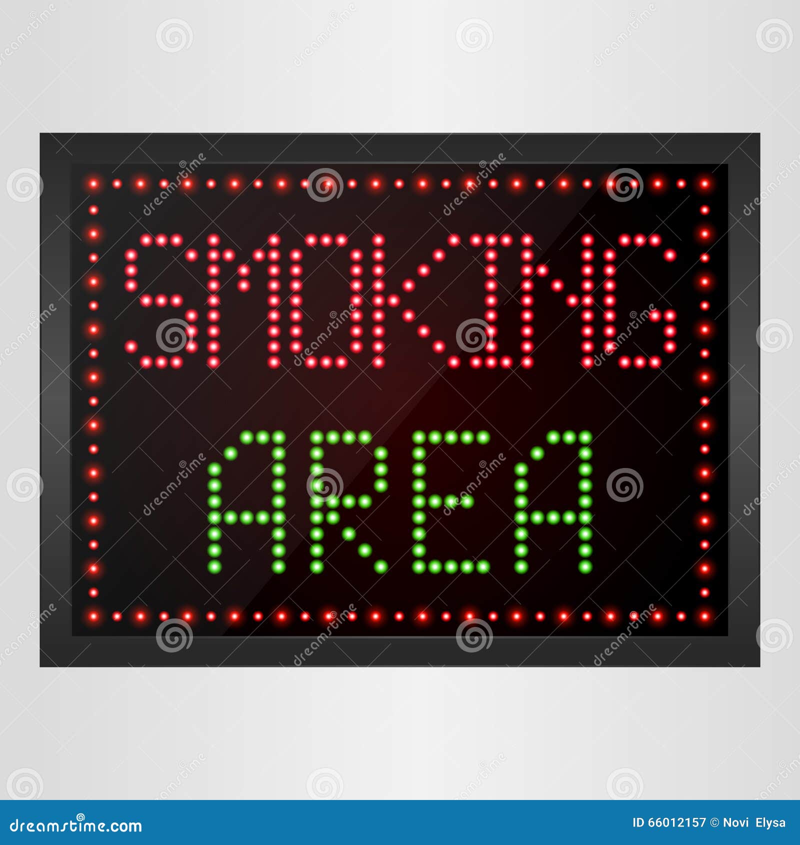 Digitales Zeichen Der Raucherzone-Mitteilungs-LED Vektor Abbildung ...