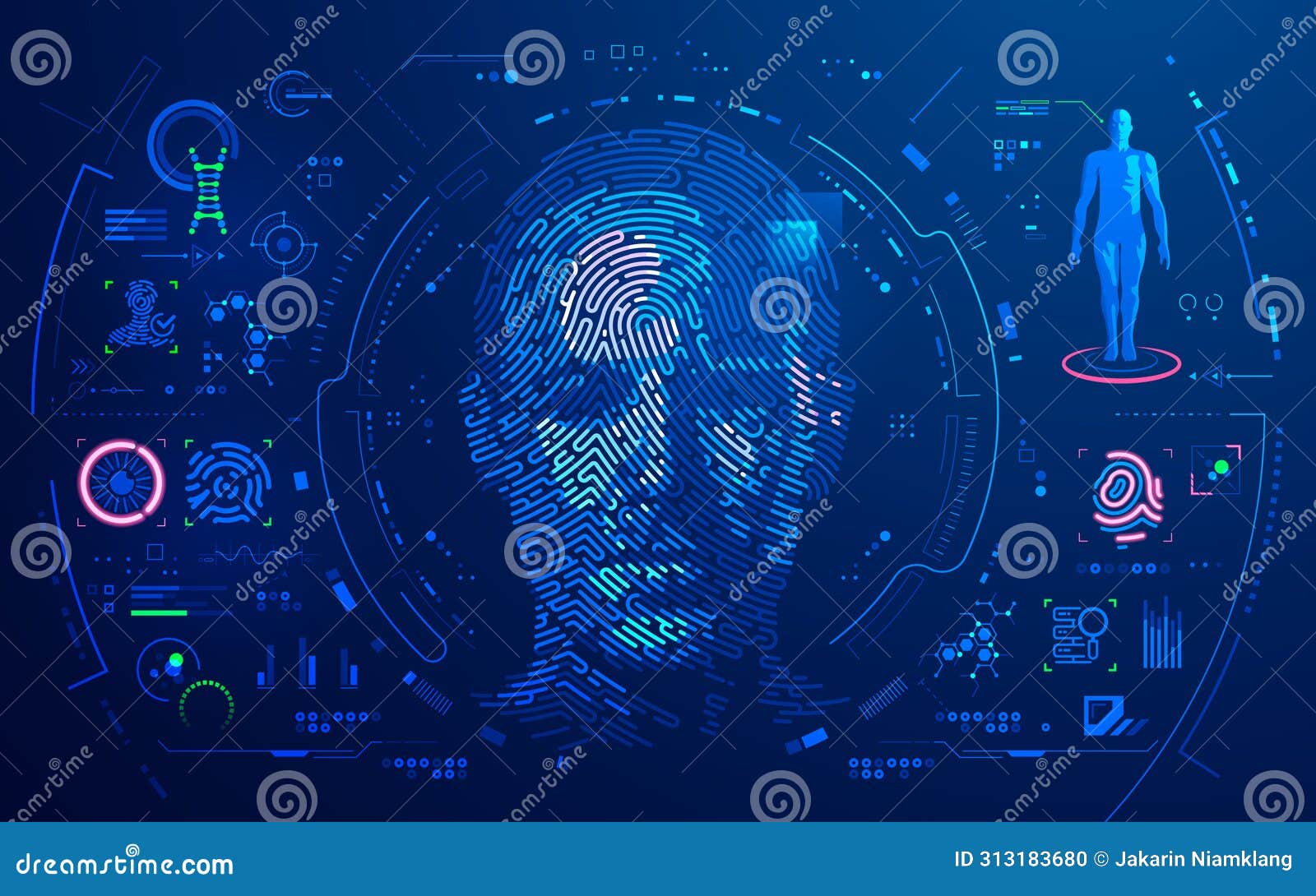 DigitalForensic stock vector. Illustration of authentication - 313183680