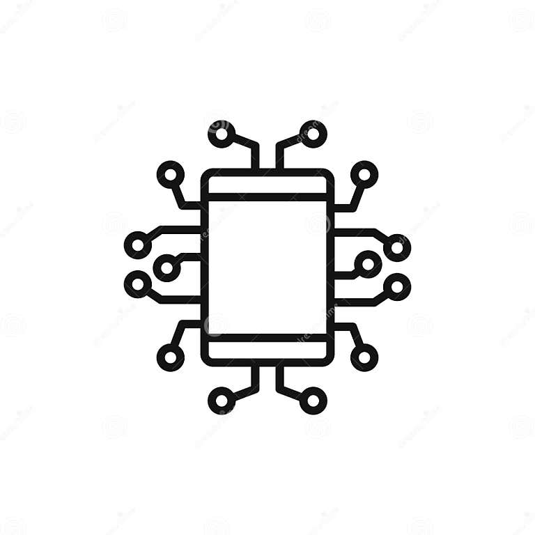 Digitalisation Icon Symbol on White Background Stock Vector ...