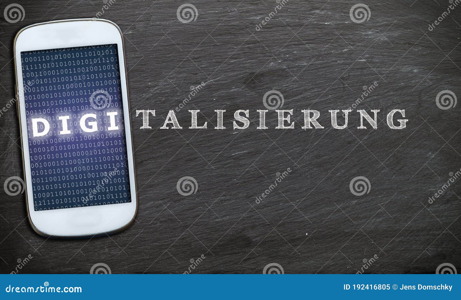 Digitization And Mobility Concept Illustrated By Hand Holding Modern ...