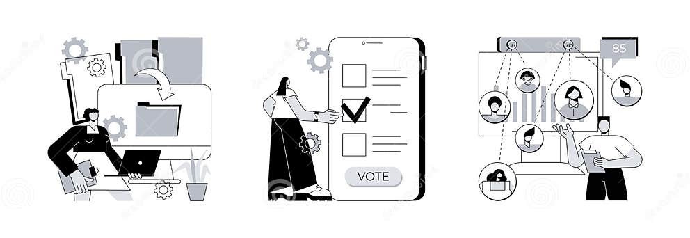 Digitalization Abstract Concept Vector Illustrations. Stock Vector ...