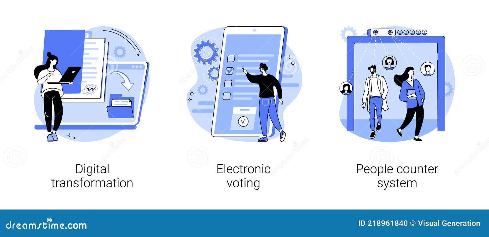 Digitalization Abstract Concept Vector Illustrations. Stock Vector ...