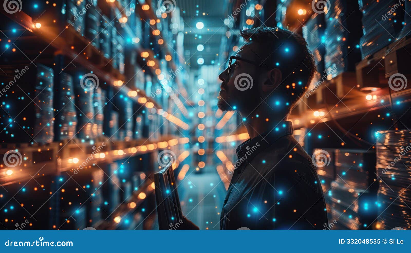 Digitalization In Action: Visionary Tech Expert Using Laptop In ...